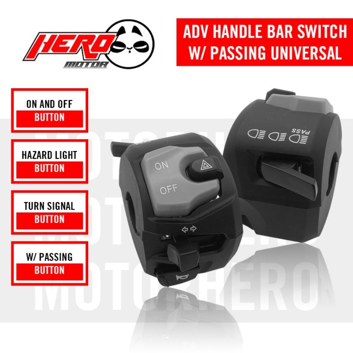 【COD】 ADV Handle Bar Switch with Passing Universal Left Side Heavy Duty ...