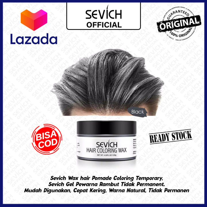 Hair Styling Gel Pomade Wax Rambut Pria Clay Sevich Temporary Purple ...