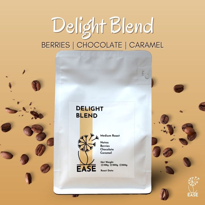 Delight Blend 200g, 100% Roasted Arabica Coffee Bean - EASE Coffee | Lazada