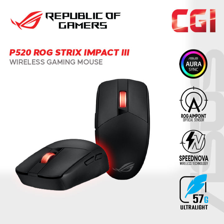 Asus P520 ROG Strix Impact III Wireless SpeedNova Bluetooth Aimpoint ...