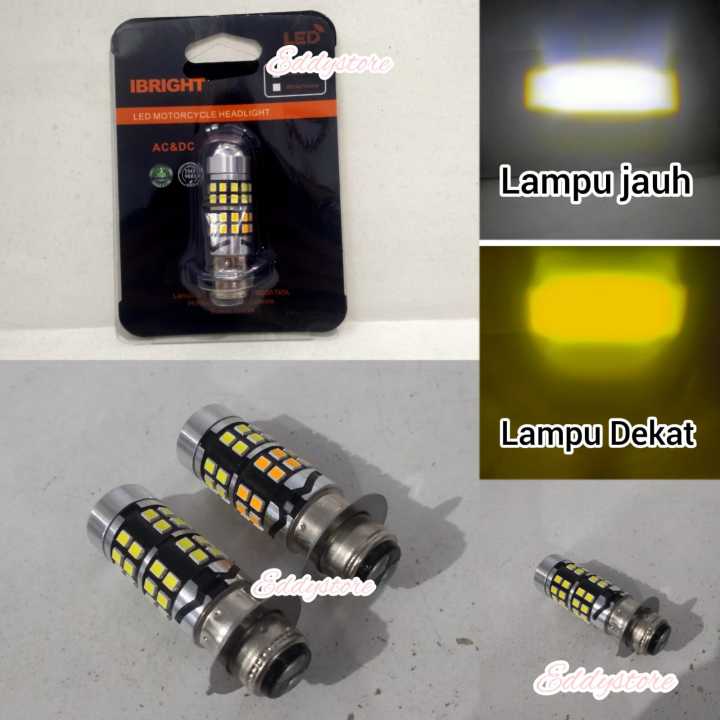 Lampu Utama LED H6 Putih Kuning + Senja Biru merah AC DC | Lazada Indonesia