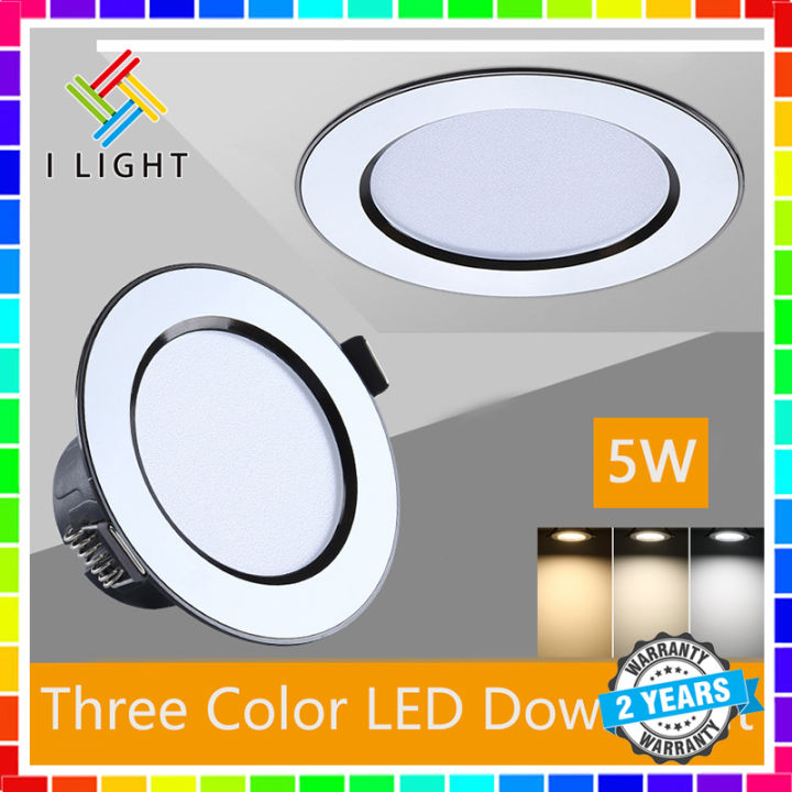 LED Downlight Recessed Pin Spotligh Panel Ceiling Lights, 5W Tri-Color ...