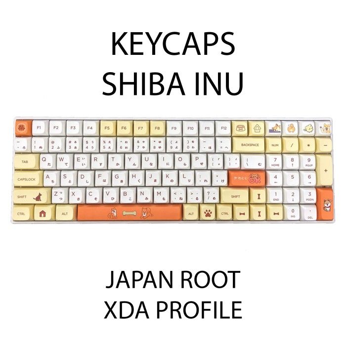 KEYCAPS SHIBA INU XDA PROFILE JAPAN ROOT SUBLIM MECHANICAL KEYBOARD ...
