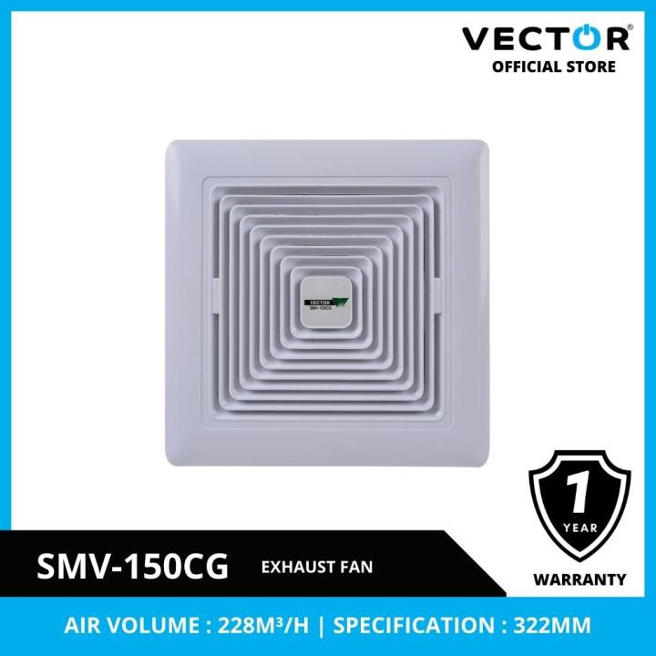 Vector SMV-150CG 6" Ceiling Exhaust Duct Fan (White) | Lazada PH