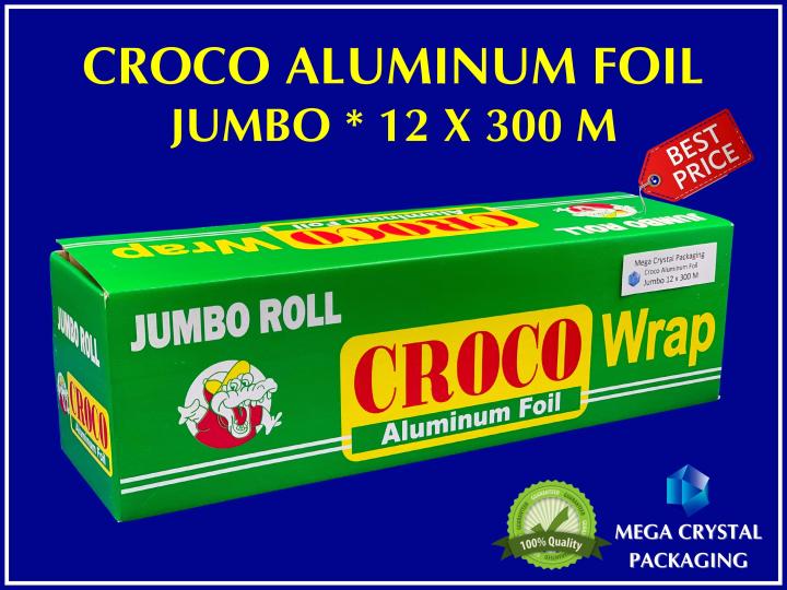Croco Aluminum Foil 300 M Jumbo Roll with Box Cutter | Lazada PH