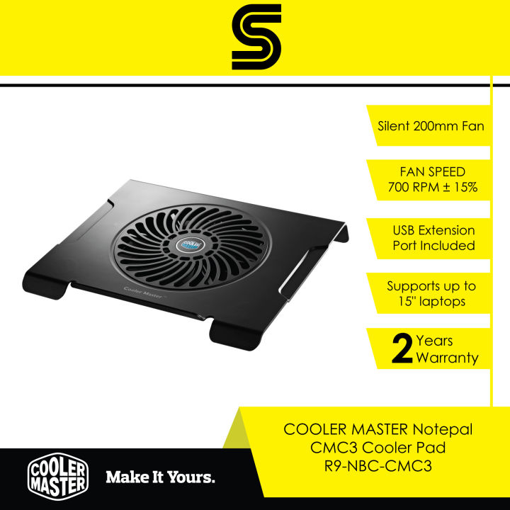 COOLER MASTER Notepal CMC3 Cooler Pad - R9-NBC-CMC3 | Lazada