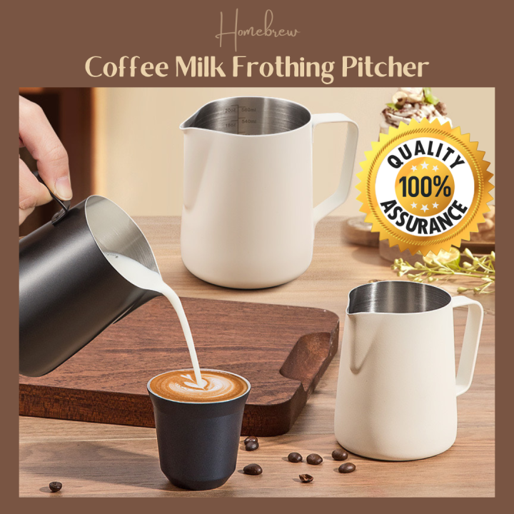 HOMEBREW Premium Milk Pitcher Milk Frother Pitcher Barista Milk ...