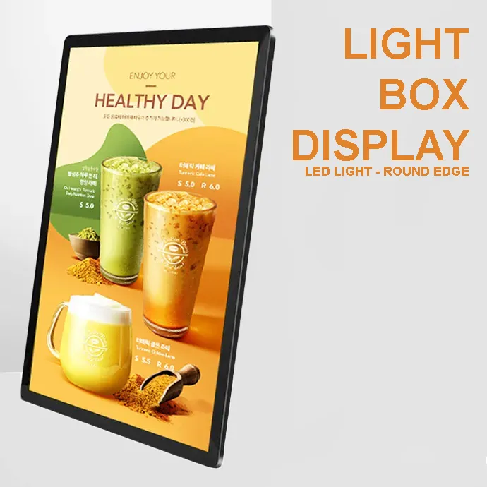 Light Box Display Frame Poster LED Slim Round Edge | Lazada Indonesia