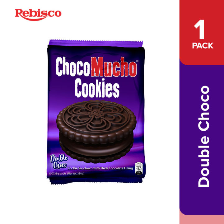 Choco Mucho Cookies Double Choco 33g x 10pcs | Lazada PH