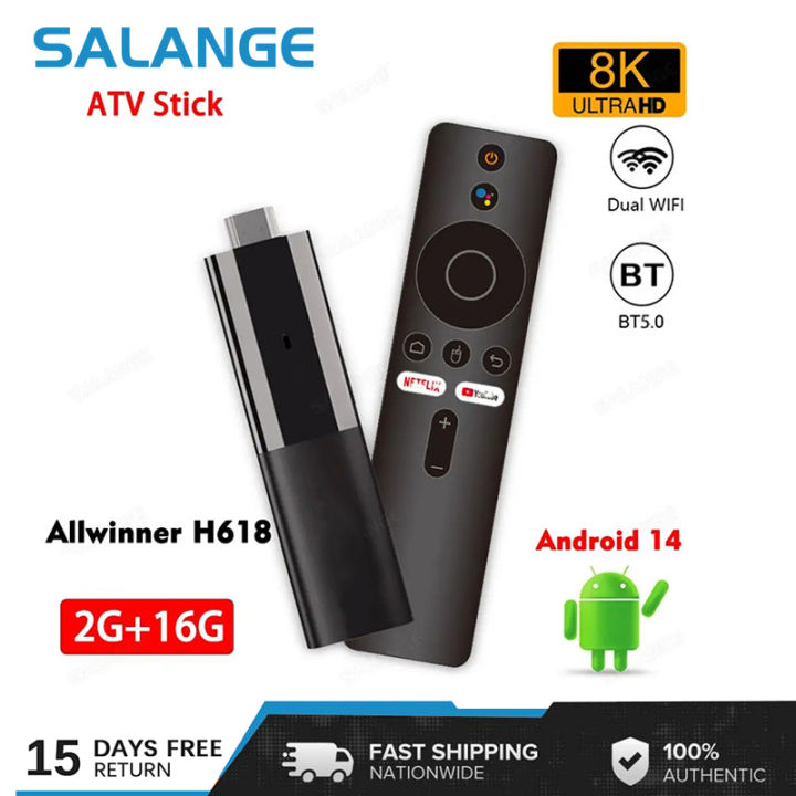 Salange P98 TV Stick Android 14 4K TV Box 2.4G 5G Dual Wifi ATV 8K ...