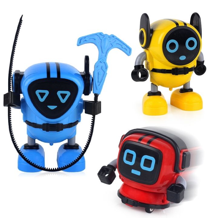 Newest Pull rule gyroscope clockwork toy Gyro robot Friction car robot ...