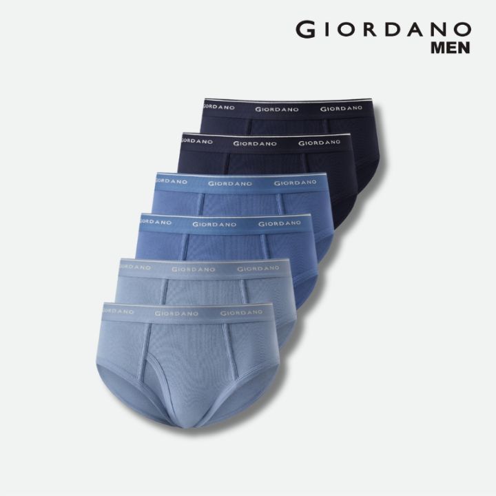Giordano Men Classic Cotton 6-Piece Briefs Pack | Lazada Singapore