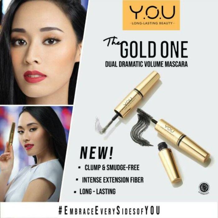 [BPOM] [5 ML] YOU The Gold One Dual Dramatic Volume Mascara by Y.O.U ...