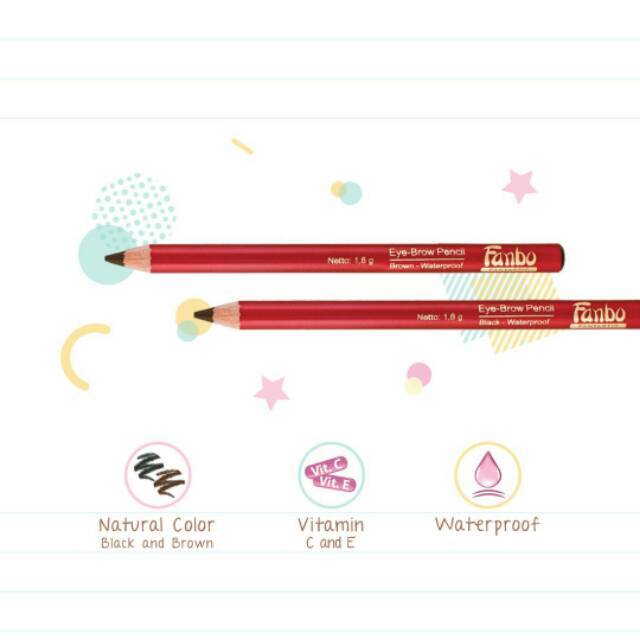 FANBO EYE BROW PENCIL 4 IN 1 PERFECT , 1.6 G | Lazada Indonesia
