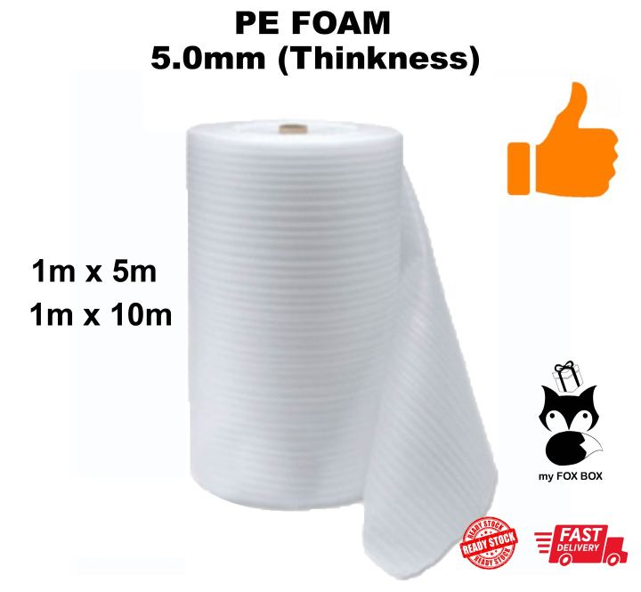 My Favor Packaging PE Foam 5mm x 1M x 5M/10M Roll PE FOAM POLYETHYLENE ...