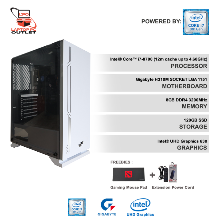 Preowned Desktop | Intel® Core™ i7-8700 | Gigabyte H310M SOCKET LGA ...