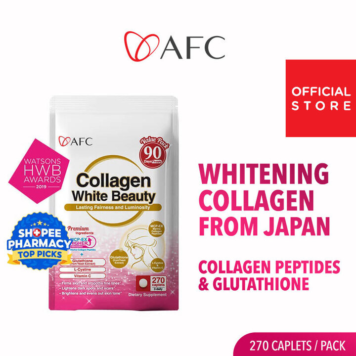 AFC Collagen White Beauty Skin Supplement - Whitening for Fair & Bright ...