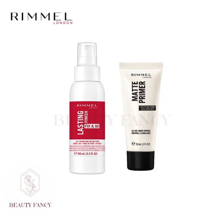 Rimmel Lasting Finish Fix & Go Setting Spray 100ml/Lasting Matte Primer ...
