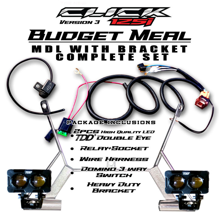 ⭐️HONDA CLICK V3 & V2 125/150 MDL BRACKET MINI DRIVING LIGHT TDD MDL ...