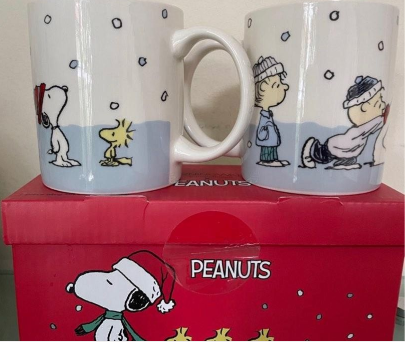 Corningware Limited PEANUTS 2-Pc Mug Set - Snoopy Snow 360 ml | Lazada PH