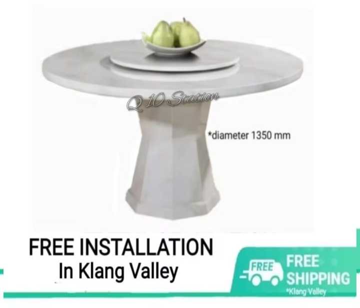 Q 10 - (5 Options) 4.5 Feet Diameter Round Marble Dining Table / 5 Feet ...