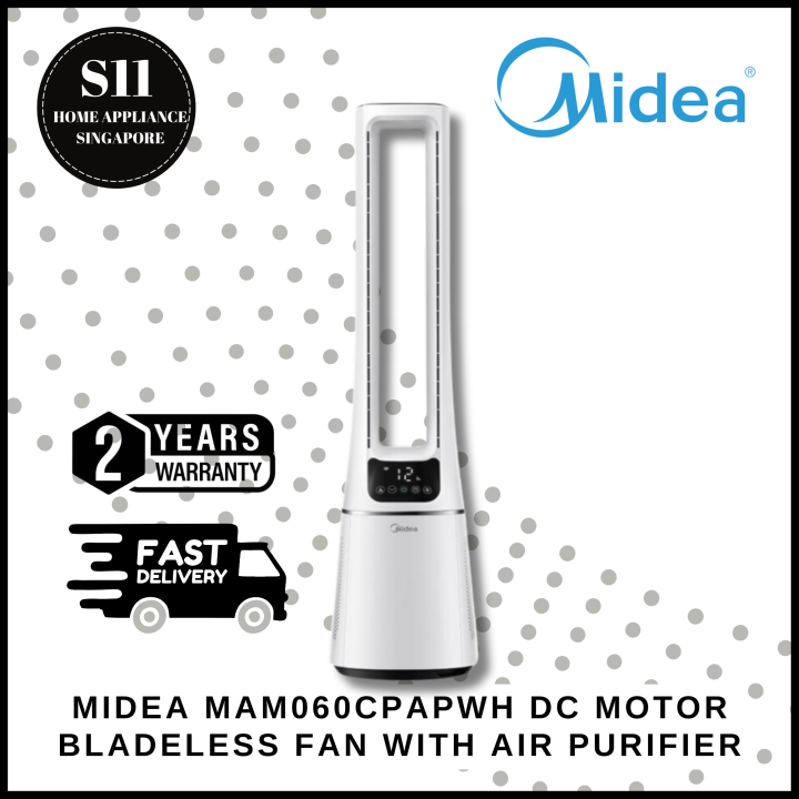 MIDEA MAM060CPAPWH / MAM060CPBPBH DC MOTOR BLADELESS FAN WITH AIR ...