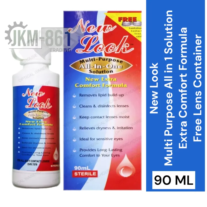 New Look Multi Purpose All in One Contact Lens Solution 90ML Sterile ...