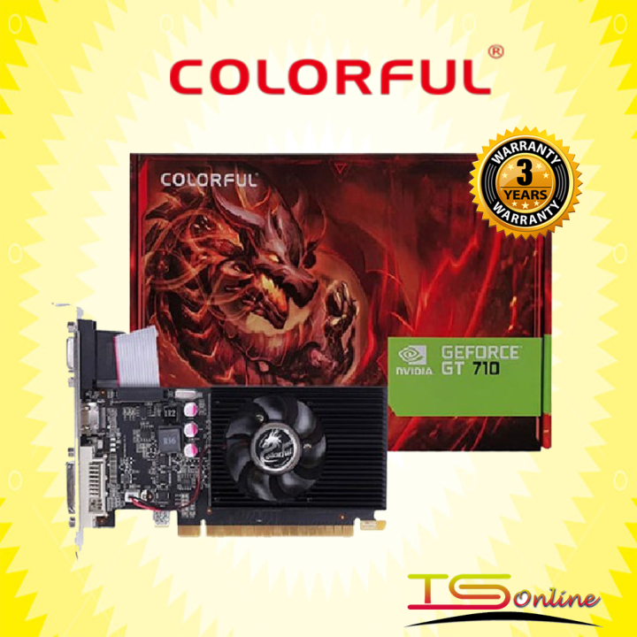 Colorful GeForce GT710 2GD3-V (LOW PROFILE) / GT730 2GD3-V Graphic Card ...