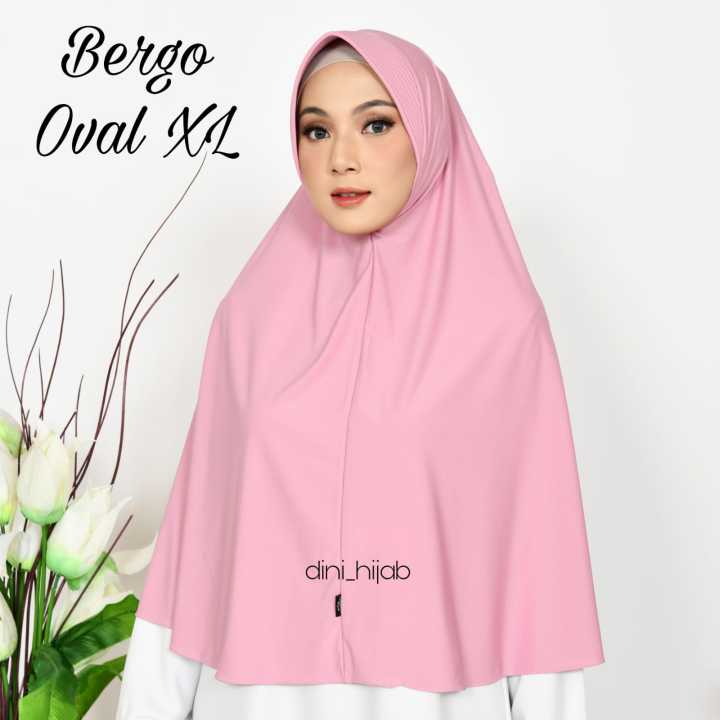 [COD]PROMO,HIJAB,JILBAB,KERUDUNG BERGO TERLARIS OVAL POLOS JUMBO[XL ...