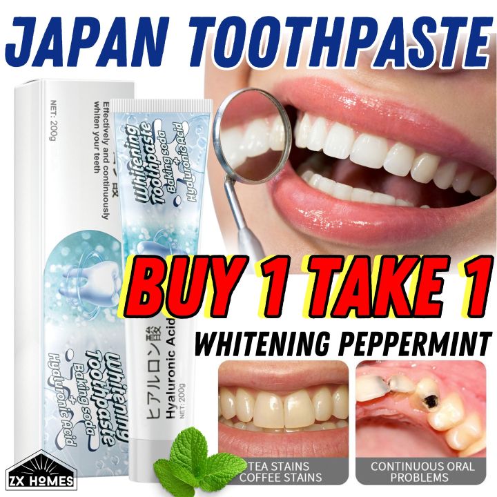 ZX HOMES [BUY 1 TAKE 1] Baking soda Whitening Peppermint Toothpaste ...