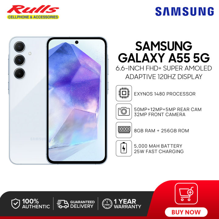 Samsung Galaxy A55 5G Smartphone | 8GB+256GB | Exynos 1480 CPU | 50MP ...