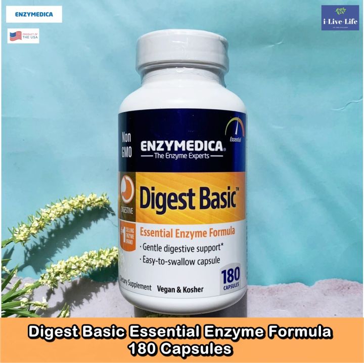 Enzymedica - Digest Basic Essential Enzyme Formula 30, 90 or 180 ...