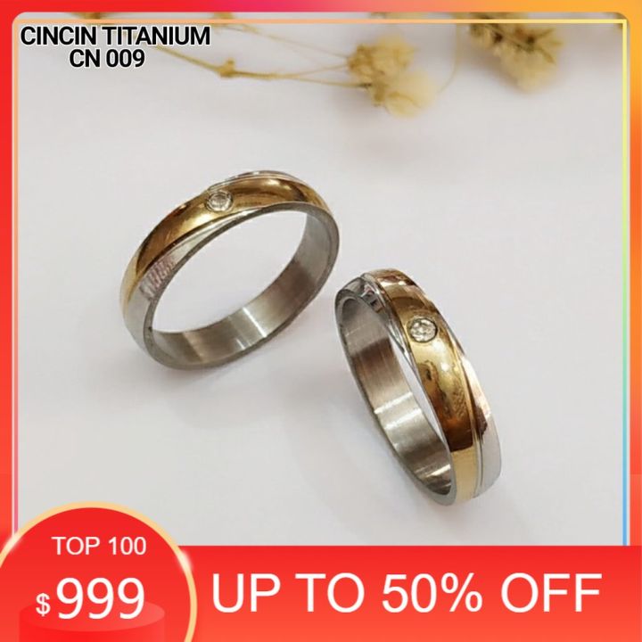 Cincin Titanium/stainless steel couple harga/1biji cincin tunangan 2 ...