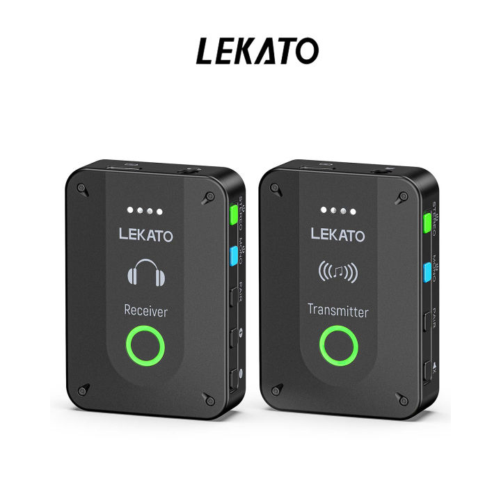 LEKATO MS-02 Wireless In Ear Monitor System 2.4G Stereo Rechargeable ...