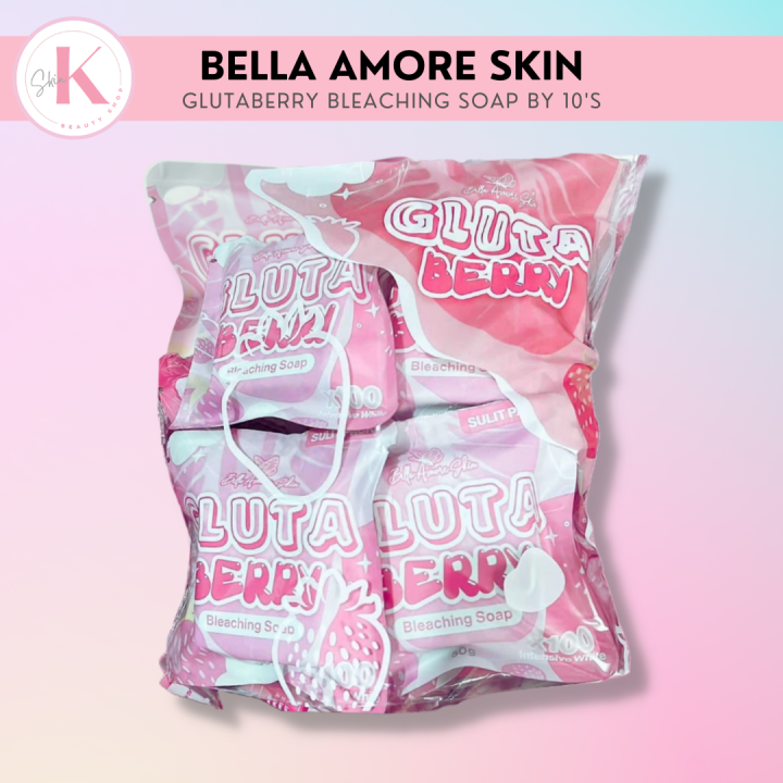 Glutaberry Bleaching Soap Pack (10 Pcs) by Bella Amore Skin | Gluta ...