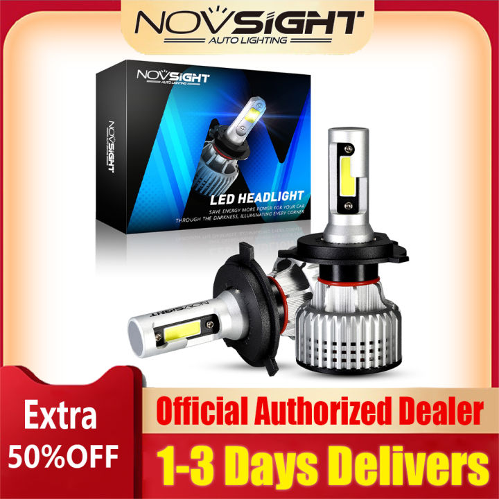 NOVSIGHT Car LED Headlight Bulb H11 3000K Yellow Running Light 10000LM ...