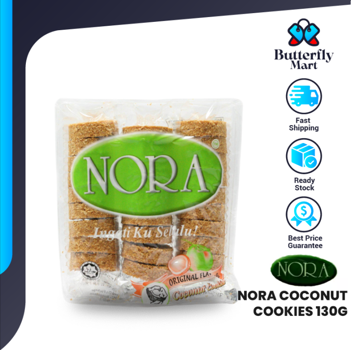 Nora Coconut Cookies 130G Coconut Biscuit Childhood Snack Biskut Kelapa ...