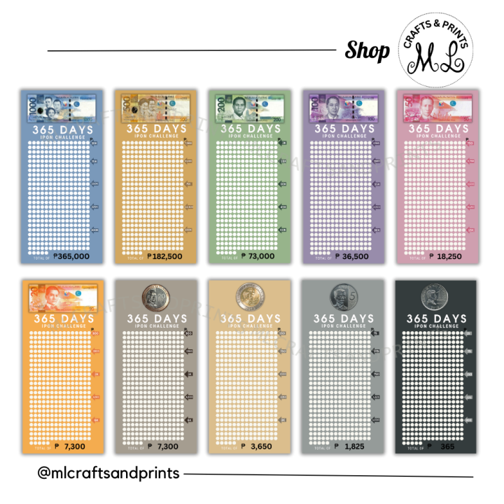 Ipon Challenge Money Shader with Pouch Card or Sticker | Lazada PH