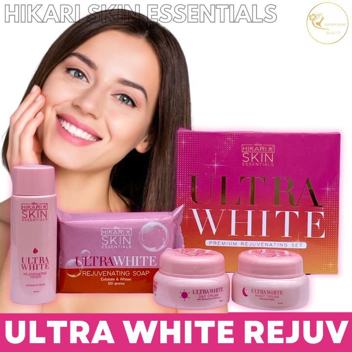 Hikari Ultra White Rejuvenating Set, Whitening, Anti Aging, Exfoliating ...