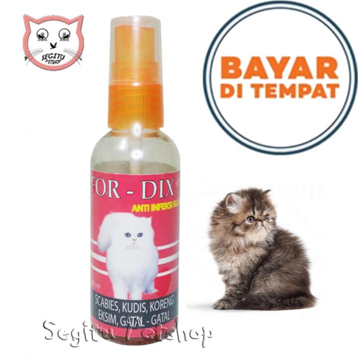OBAT SEMPROT JAMUR KUCING SCABIES GATAL GATAL KUDIS KORENG FOR-DIX ...