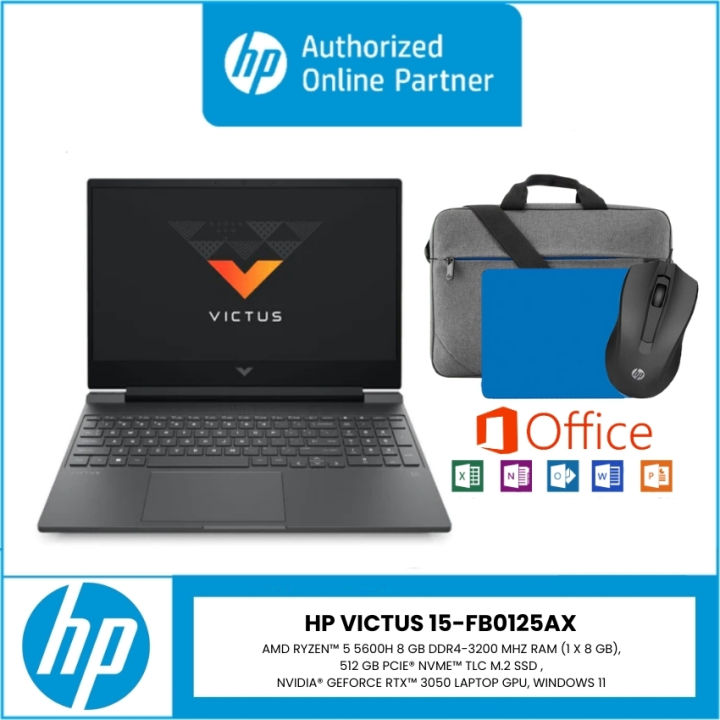 HP Victus 15-fb0125AX Ryzen 5-5600H 8GB 512GB SSD 15.6 RTX3050 4GB W11 ...