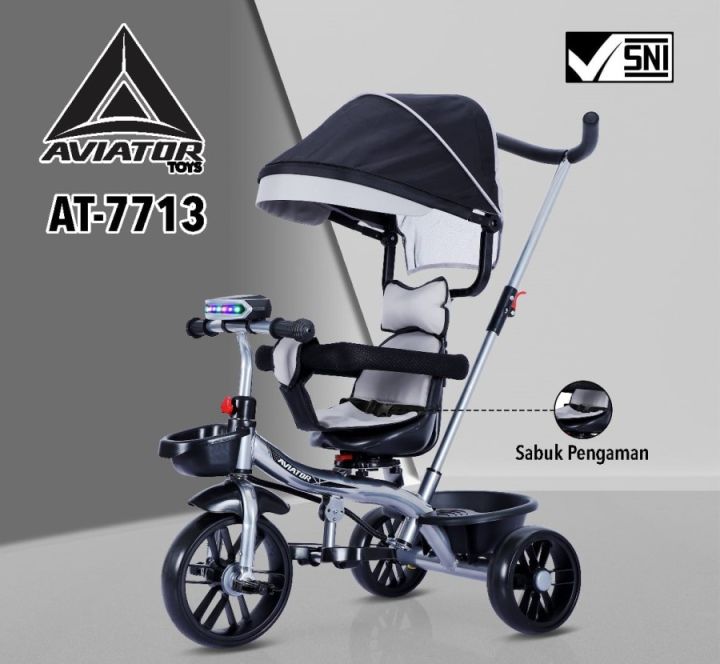 BONUS BELL SEPEDA ANAK RODA TIGA AVIATOR AT 7713 , SEPEDA STROLLER ANAK ...
