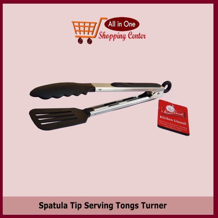 Smart Cook Stainless Steel Kitchen Tong Food Spatula Tip Serving Tongs ...