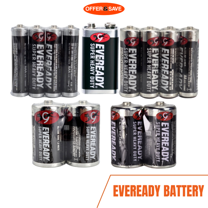 EVEREADY Super Heavy Duty [AAA / AA / D size / C size / 9V] Battery ...