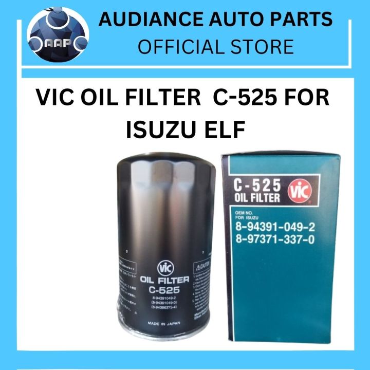 ORIGINAL VIC OIL FILTER C-525 FOR ISUZU ELF, Isuzu 6HE1 Isuzu FSR34 N ...