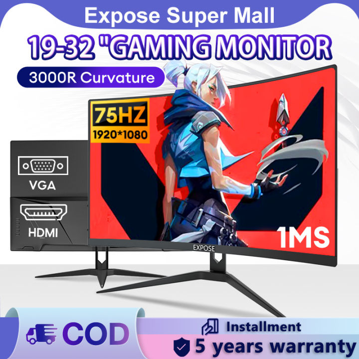 Monitor 19'' 22'' 24'' 27'' 32'' Inch Curved Monitor Gaming 165Hz 1ms ...
