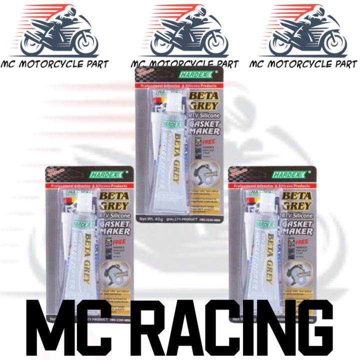 MC RACING HARDEX professional Adhesive and Silicone Products BETA GREY ...