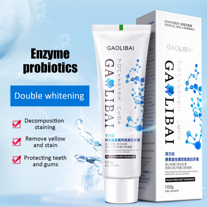 Whitening Probiotics Toothpaste Enzyme Dental Stone Remover Oral Odor ...
