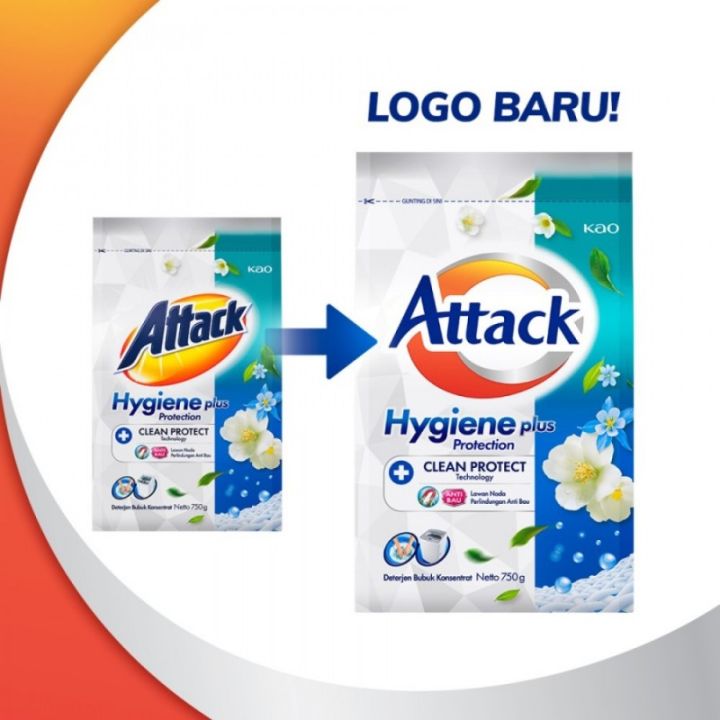 Attack Powder Detergent Hygiene Plus Protection Deterjen Bubuk 750 gr ...