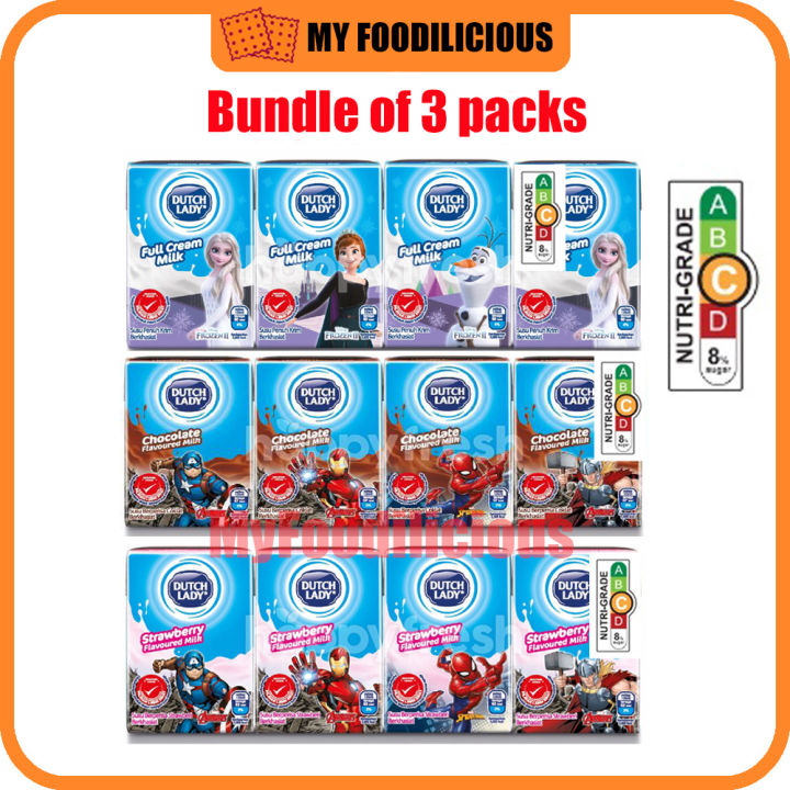 Frozen/ Marvel Dutch Lady Kids Milk Random Design 125ml x 4pcs ...